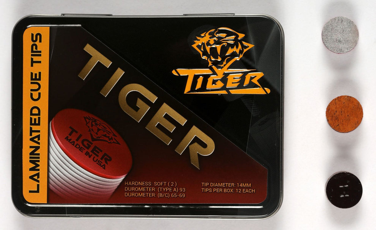 Tiger Laminated Cue Tip – Nick Varner Cues & Cases